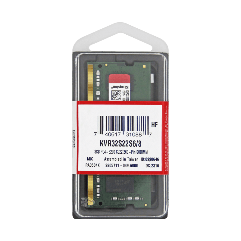 Memoria RAM para Laptop DDR4 PC4-25600 8GB 3200MHZ CL22 1.2V KINGSTON - PCS FOR ALL SAS
